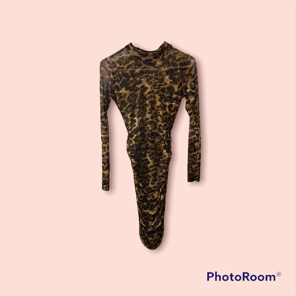 Dresses | Sheer Leopard Print Dress | Poshmark